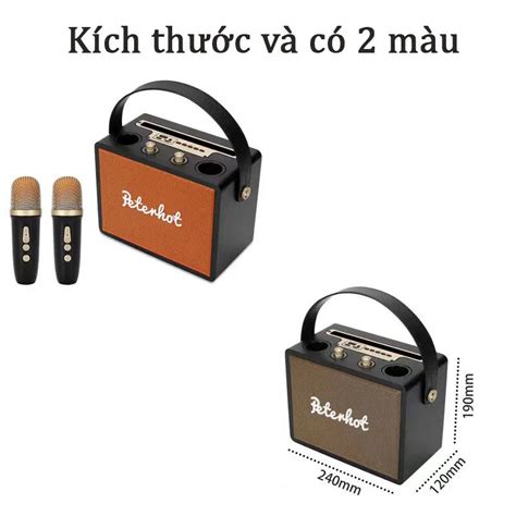 Loa Karaoke Bluetooth Peterhot A107 Chính Hãng Loa Bluetooth Bass Mạnh