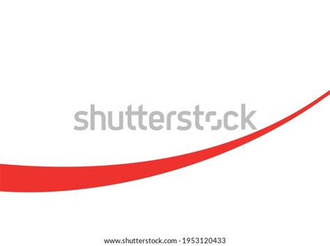 Red Curve Line On White Background Stock Vector Royalty Free Shutterstock