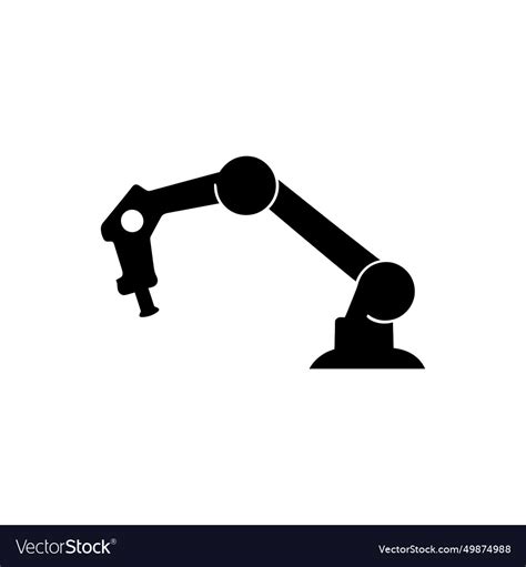 Industrial Robot Arm Icon Royalty Free Vector Image