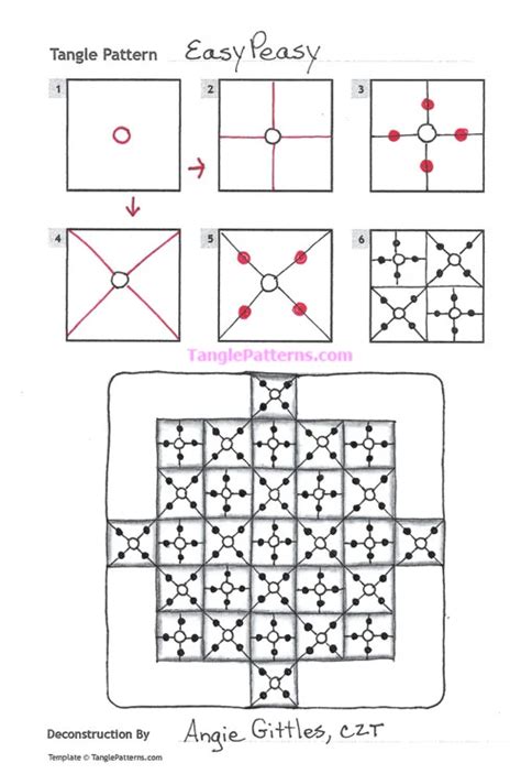 How To Draw EASYPEASY TanglePatterns Com