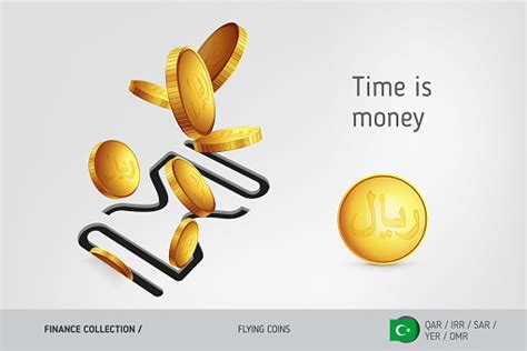 이슬람 리얄 동전 금융 개념 비행 모래 시계 아이콘입니다 인쇄 웹 사이트 웹 디자인 모바일 애플 리 케이 션 인포 그래픽에 대 한 벡터 일러스트 0명에 대한 스톡 벡터 아트