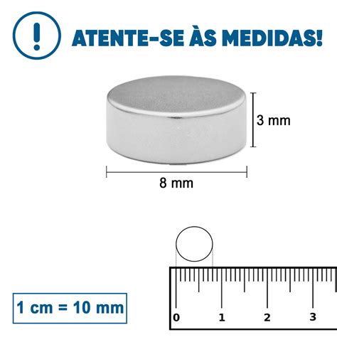 Imã De Neodímio 20 Peças 8mm X 3mm Super Forte Fácil Negócio