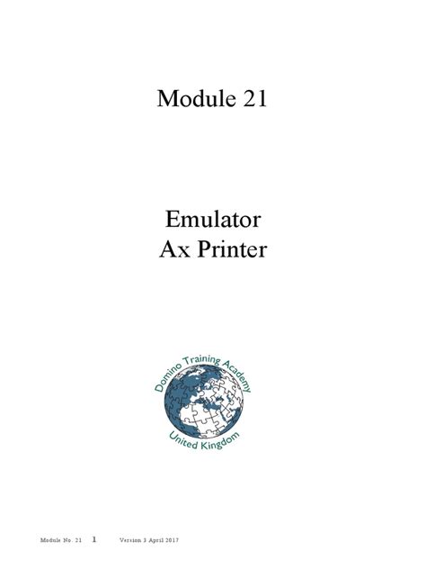 setup emulator for ax printer module pdf emulator computer file