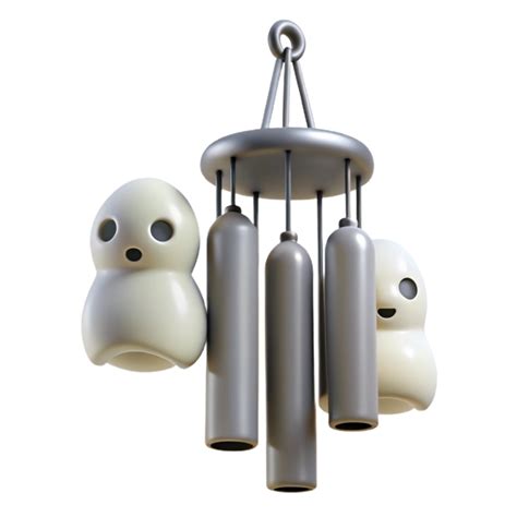3d Render Ghost Wind Chime Illustration 56767384 Png