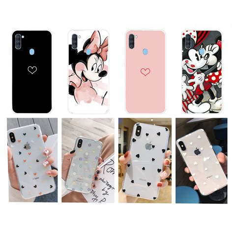 Casing Samsung Galaxy Case For A S A A S A S A A Clear Flower Heart Cute Soft Silicone