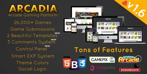 arcadia v1 6 6 arcade gaming platform premium scripts plugins and mobile