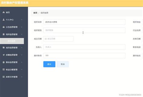 java农村集体产权管理系统springboot vue csdn博客