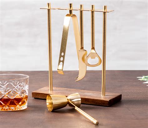 Buy Modern Exquisite Bar Tool Set Gold At 43 Off Online Wooden Street