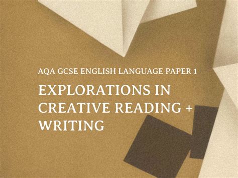 Aqa Gcse Language Paper 1 Overview Teaching Resources