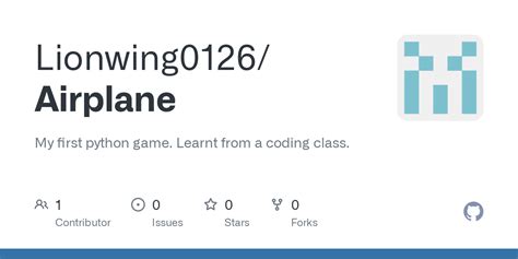 Github Lionwing0126airplane My First Python Game Learnt From A Coding Class