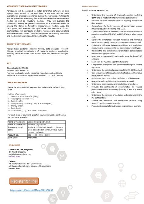 Workshop On Variance Based Structural Equation Modelling Vb Sem Using Smart Pls Software