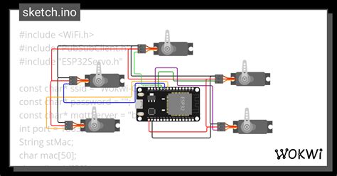 fingerup servo mqtt wokwi esp32 stm32 arduino simulator