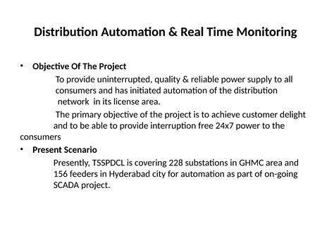 Distribution Automation And Real Time Monitoring Pptx
