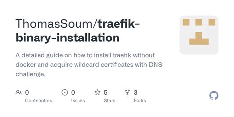 Github Thomassoumtraefik Binary Installation A Detailed Guide On How To Install Traefik
