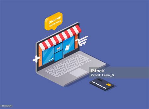 온라인 쇼핑 아이소메트릭 전자 상거래 전자 비즈니스 지불 판매 인포 그래픽 개념 벡터 3차원 형태에 대한 스톡 벡터 아트 및 기타 이미지 Istock