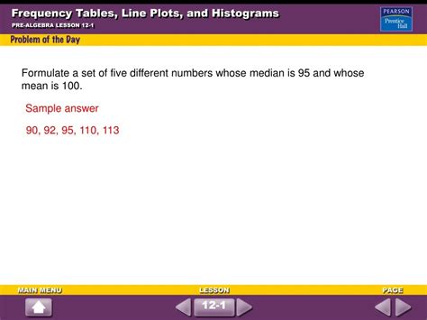 Ppt Frequency Tables Line Plots And Histograms Powerpoint Presentation Id9142953