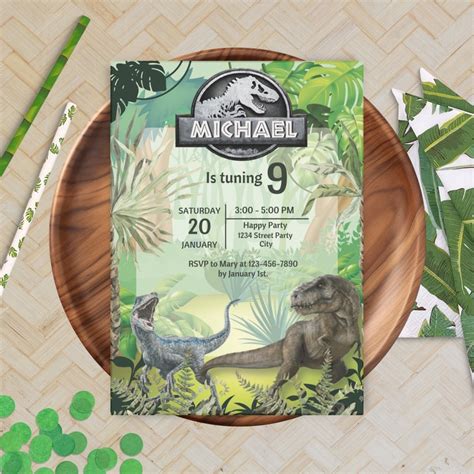 Jurassic Park Invite Etsy