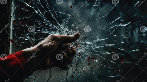 Pain Blood On Broken Glass Stock Illustration Illustration Of
