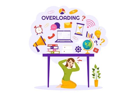 Premium Vector Overloading Illustration With Busy Work And