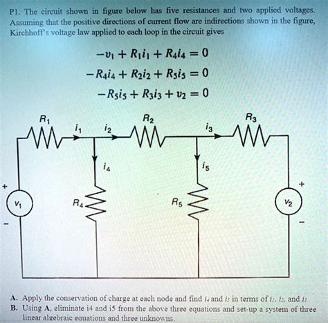 Solved The Circuit Shown In The Figure Below Has Five Resistances And