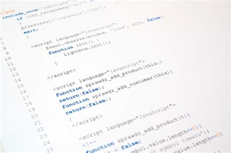 Kode Bahasa Javascript Pada Latar Belakang Putih Foto Stok Unduh