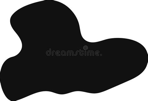 Irregular Abstract Black Shape With Smooth Curves And Rounded Edges