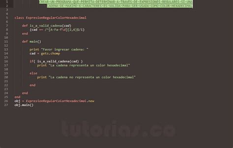 poo ruby expresion regular color hexadecimal