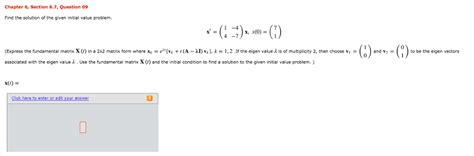Solved Chapter Section Question Find The Solution Chegg Com