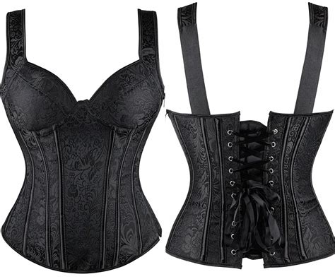 Elegancki Gorset Wyszczuplający Modelujący Gotycki Zamek Stringi 59k