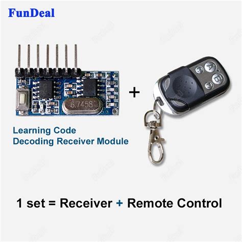 433mhz RF Receiver Learning Code 1527 Decoding Module Wireless 4 Channel Output With Learning
