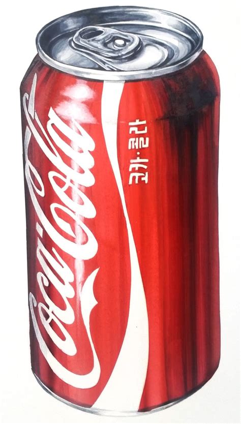 코카콜라 미튜브 개체묘사 기초디자인 유튜브 중학교 미술 현실적인 그림 콜라