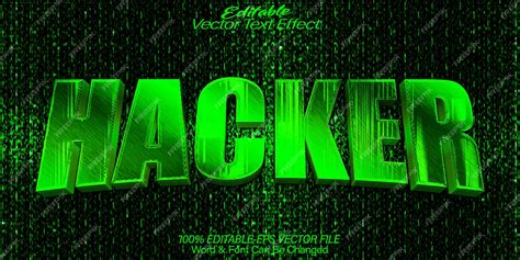 premium vector hacker vector text effect editable alphabet data green
