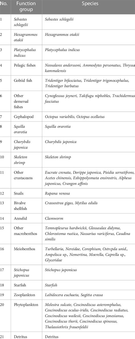 Division Of Functional Groups And Their Species Composition In The Download Scientific Diagram