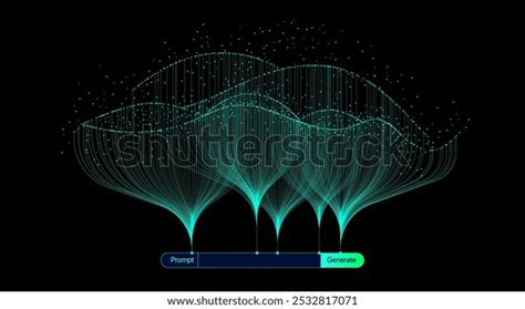 Illustration Abstract Stream Information Line Dot Stock Vector Royalty