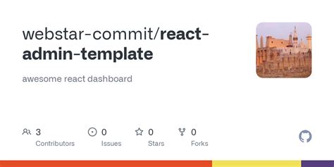GitHub Webstar Commit React Admin Template Awesome React Dashboard
