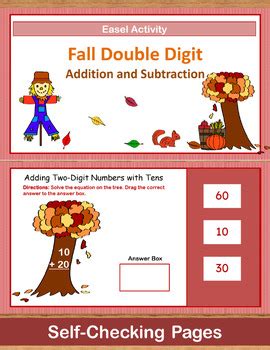 Fall Double Digit Addition And Subtraction Pages By Anna Navarre