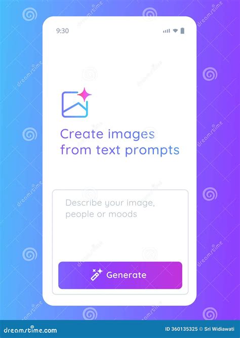 Generative Ai Create Image With Artificial Intelligence User Interface Application Mobile