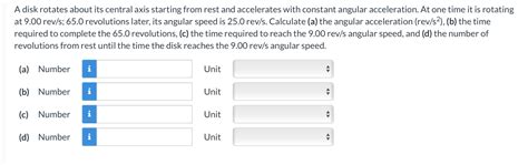 Solved A Disk Rotates About Its Central Axis Starting From