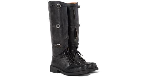 Miu Miu Split Shaft Tall Boot In Black Lyst