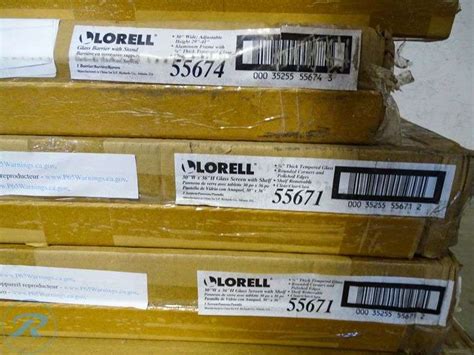 Pallet Of Lorell Glass Screens And Barriers 55671 55672 And 55674