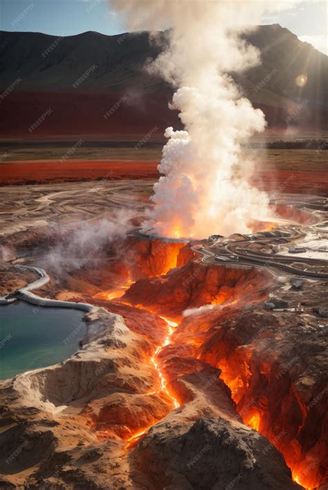 Premium Ai Image Renewable Resources Using Geothermal Energy To