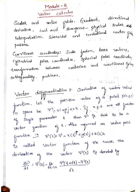 Module 2 Vector Calculus 1 Module 2 Vector Calculus Derivative Curl