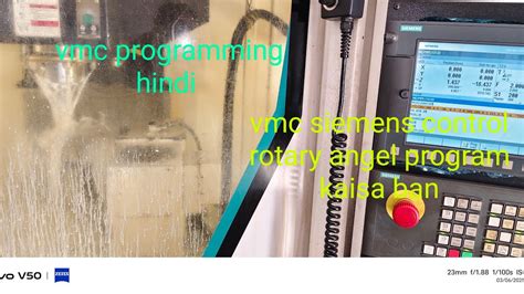 Vmc Programming Hindi Vmc Siemens Control Rotary Angel Program Kaisa Banaya Youtube