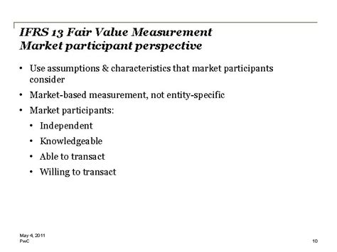 Pwc Com Ifrs 13 Fair Value Measurement