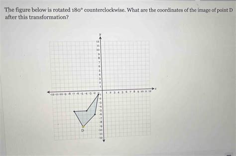 Solved The Figure Below Is Rotated 180° Counterclockwise What Are The