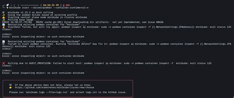 Unable To Configure Podman As A Driver On Arch Linux With Btrfs Issue Kubernetes