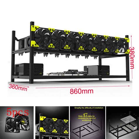new 8 gpu mining rig aluminum stackable case frame open frame mining