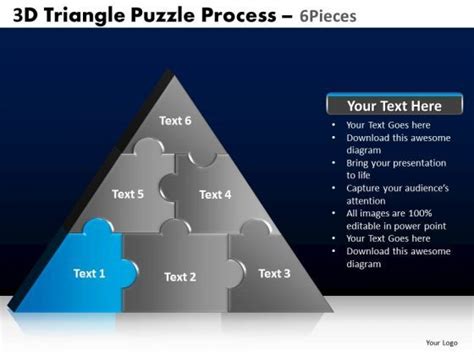 PowerPoint Theme Global Triangle Puzzle Ppt Backgrounds