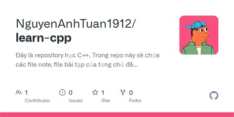 GitHub NguyenAnhTuan learn cpp Đây là repository học C Trong repo này sẽ chứa các file
