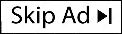 Skip Ad Button Icon In Trendy Black Line Style Skip Advertisement Png